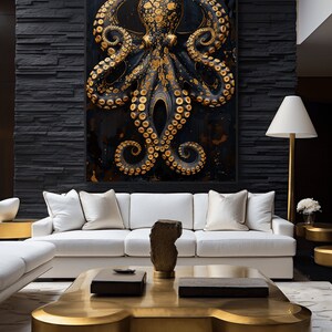 Octopus Abstract Art Digital Print, Octopus, Octopus Wall Art, Octopus ...