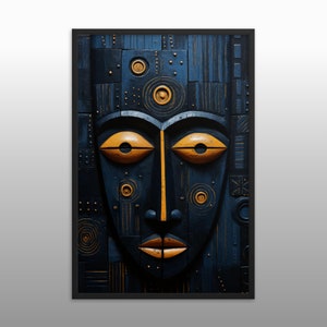 Tribal Mask African Art Framed Poster, African Mask, African Wall Art ...
