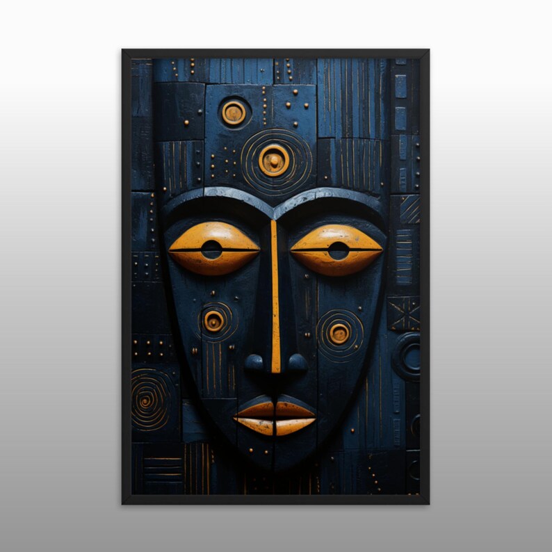 Tribal Mask African Art Framed Poster African Mask African - Etsy