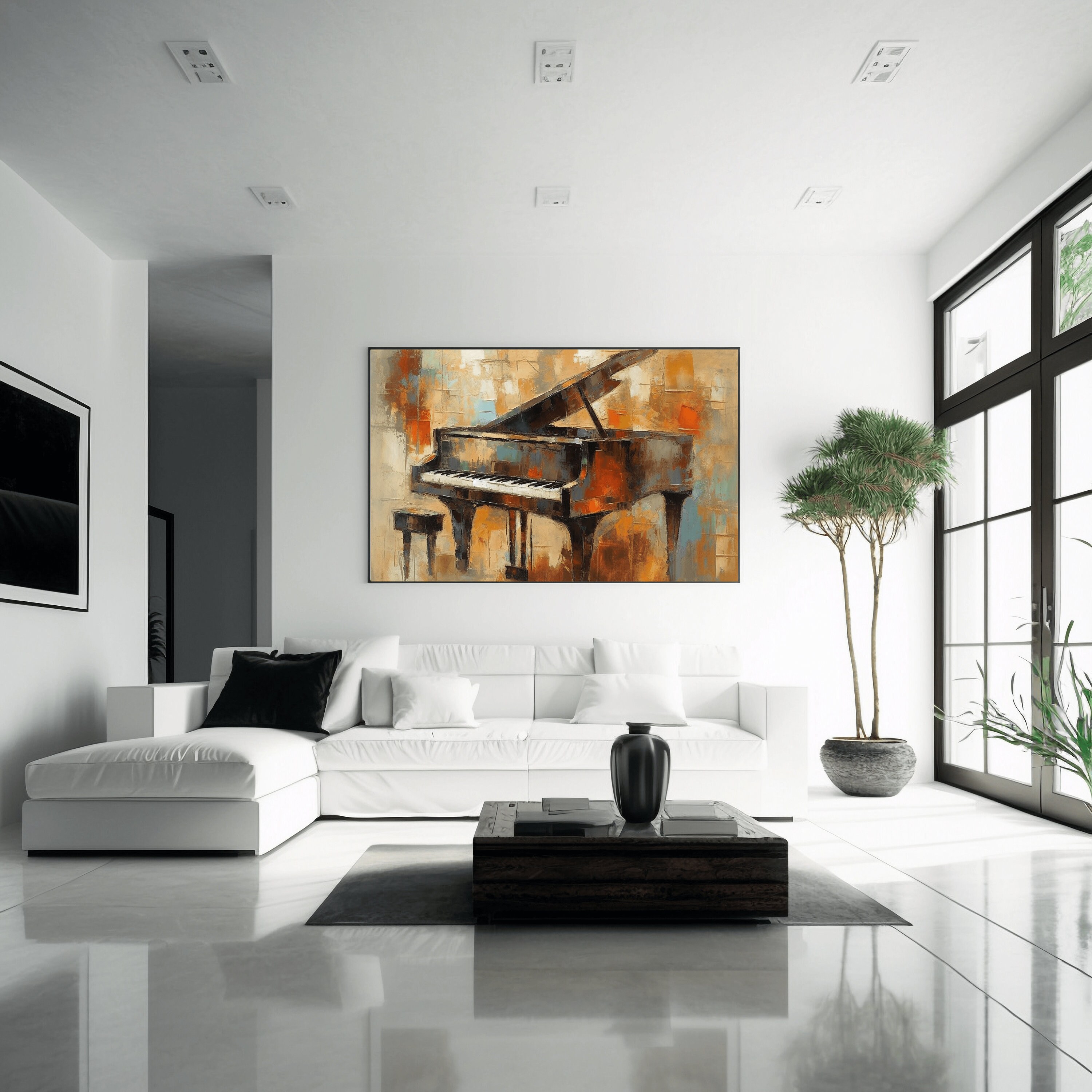 Piano Abstract Framed Poster Piano Piano Wall Art Music - Etsy