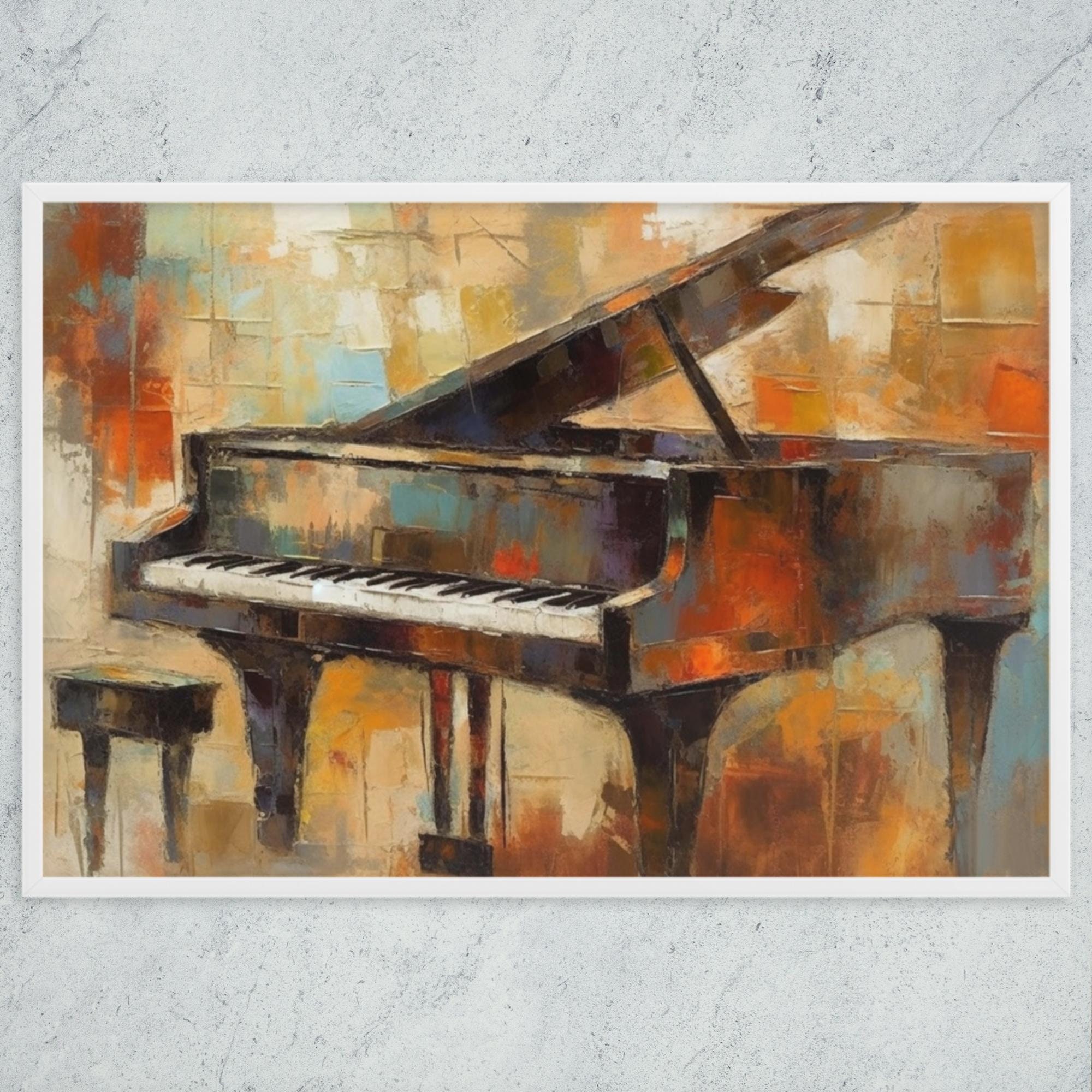 Piano Abstract Framed Poster Piano Piano Wall Art Music - Etsy