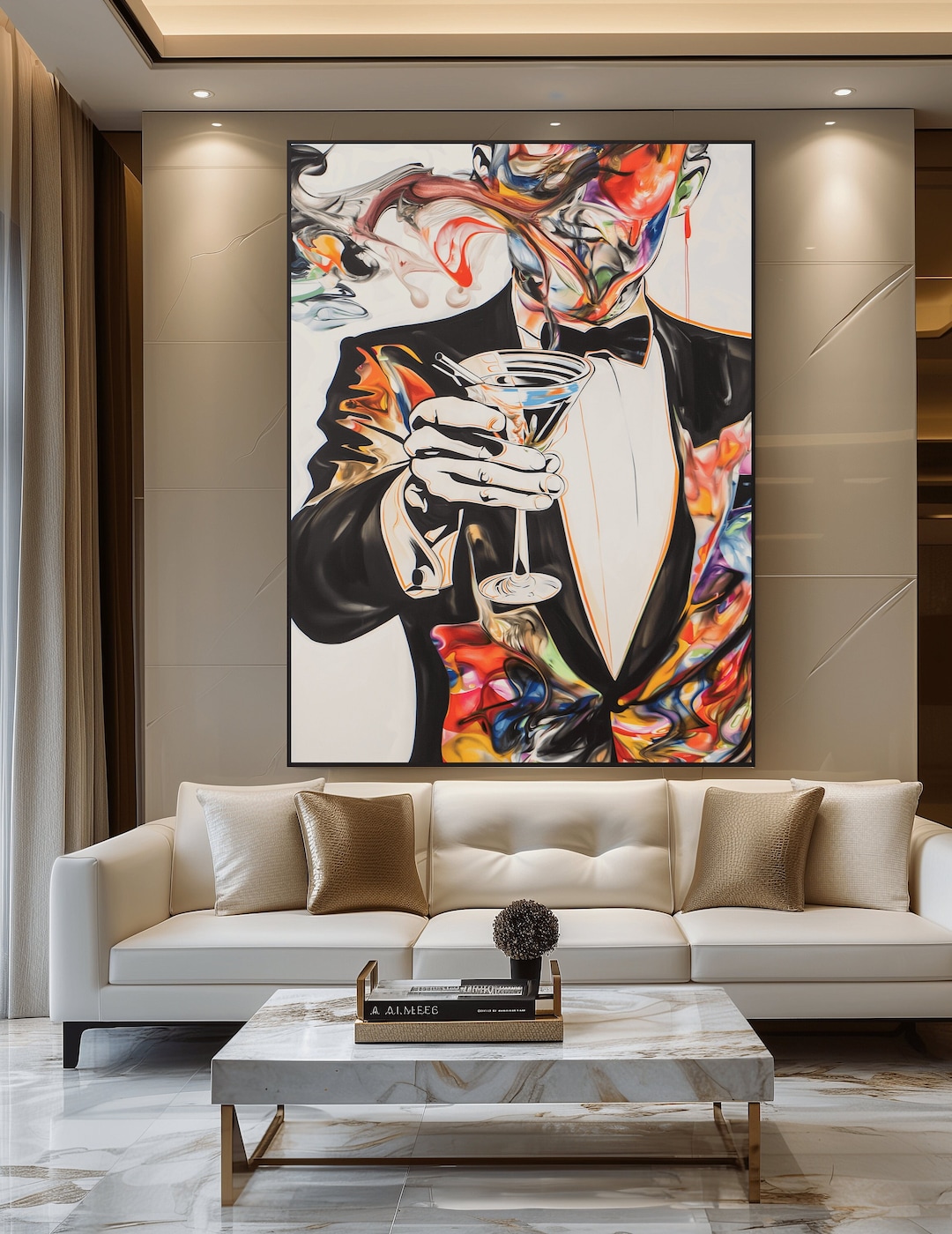 Cocktail Abstract Art Digital Print, Cocktail Poster, Cocktail Print ...