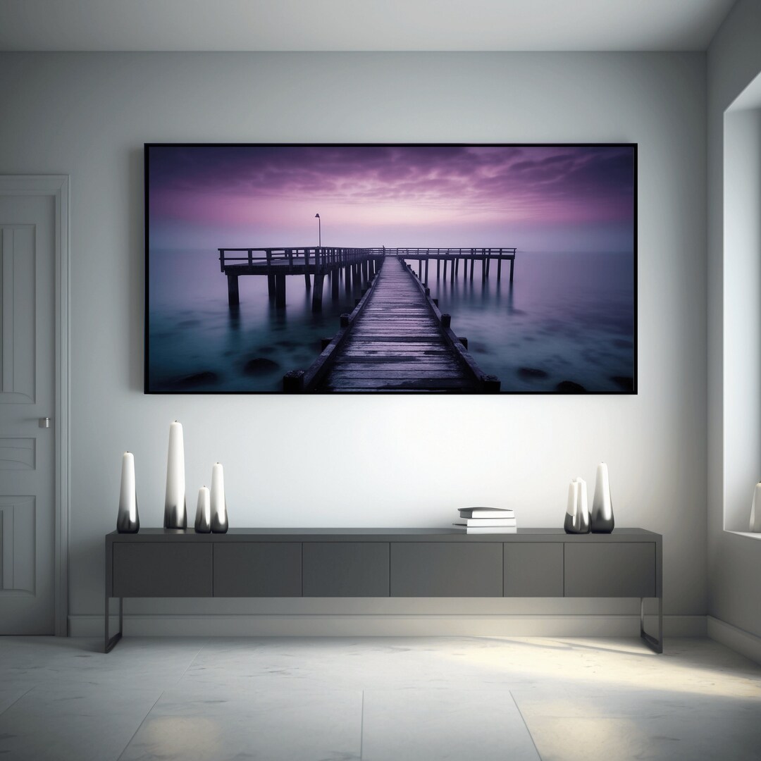 Ocean Pier Framed Poster: Coastal Beach Wall Art - Etsy