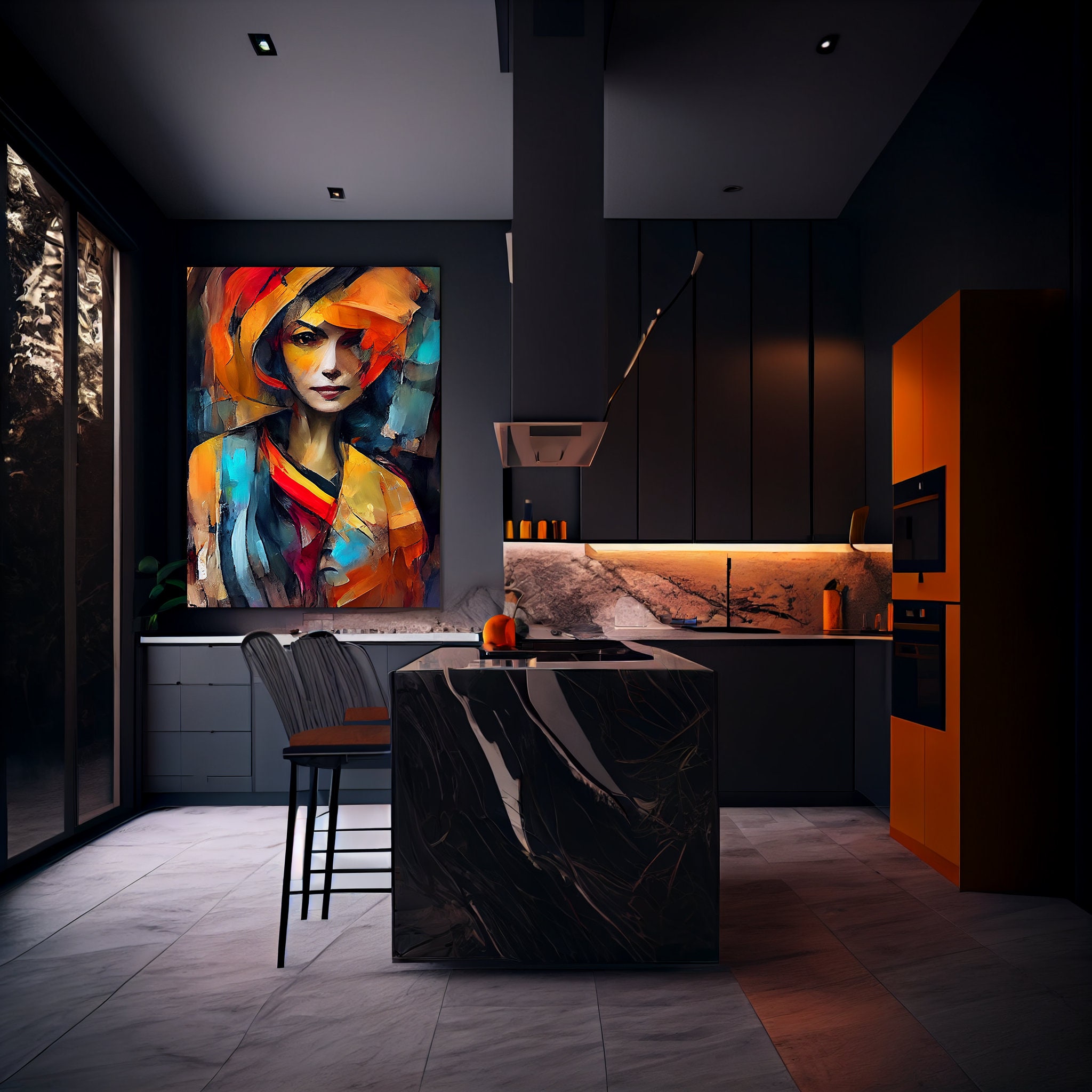 Woman Abstract Wall Art Canvas Woman Abstract Art Abstract - Etsy