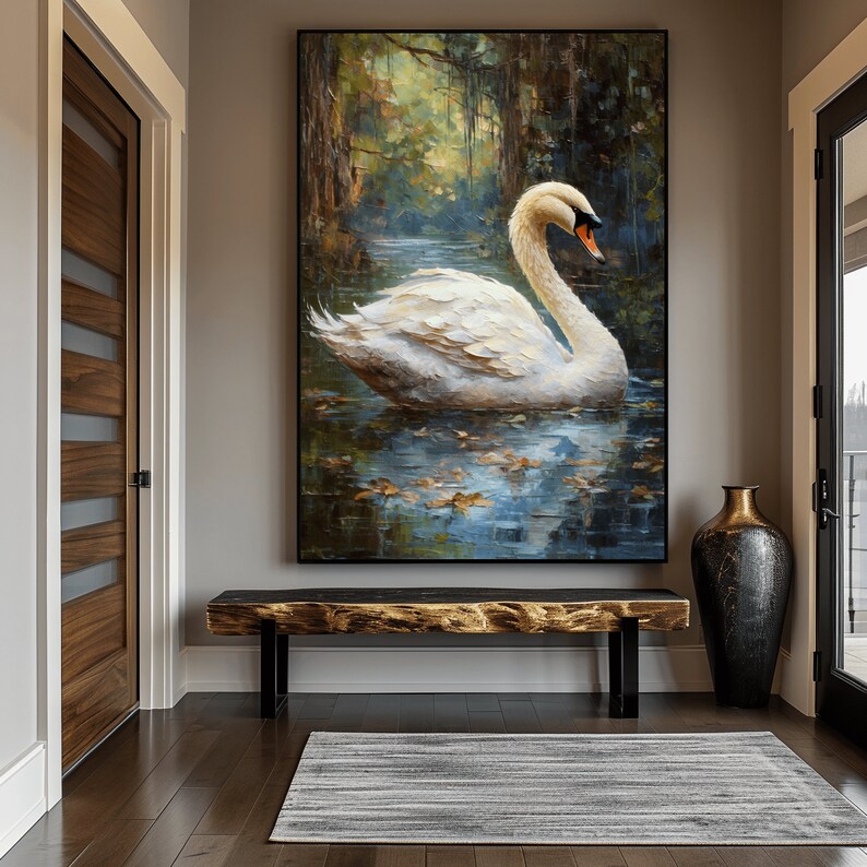 Framed Swan Lake Poster: Elegant Bird Art Print - Etsy