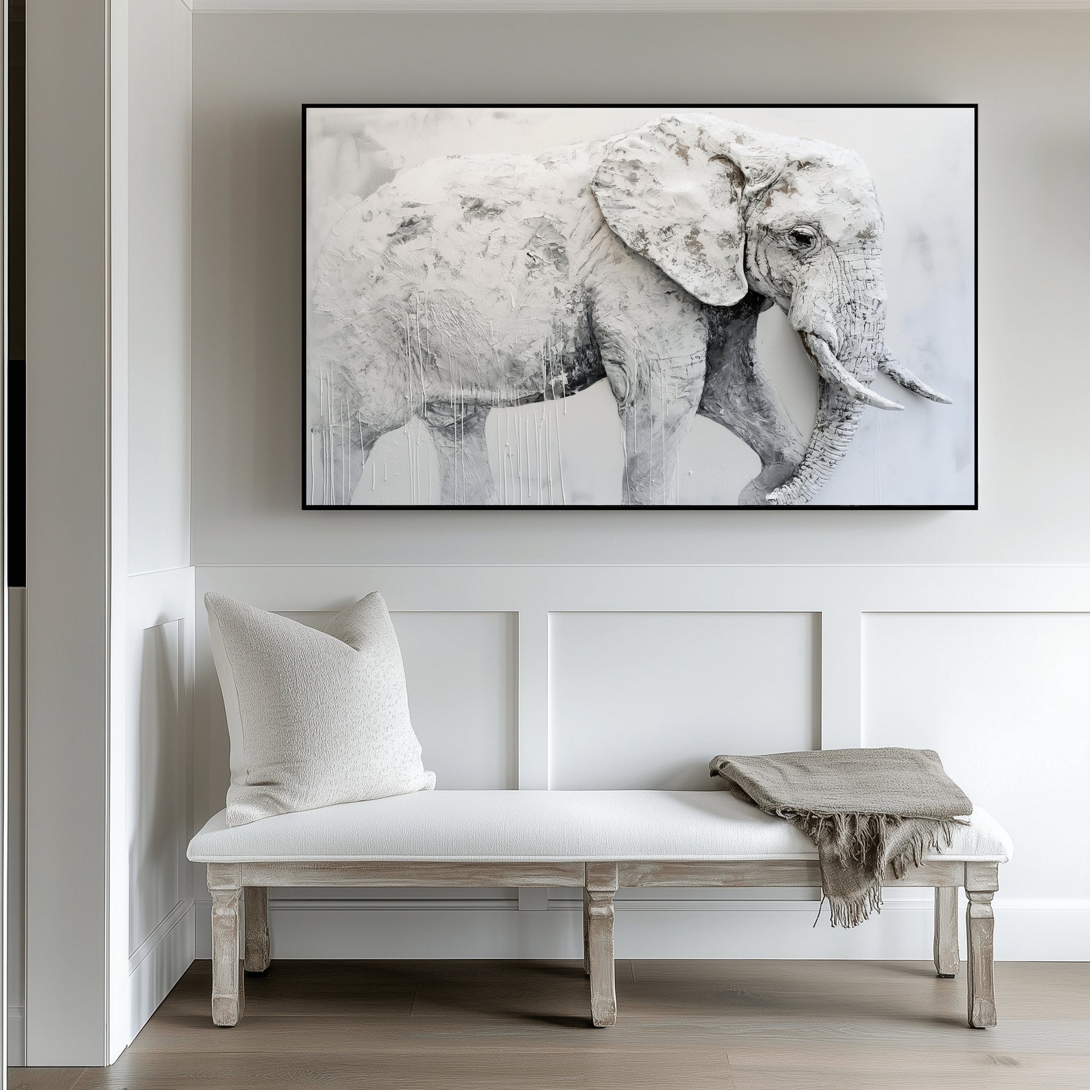 Elephant Abstract Art Digital Print, Elephant, Elephant Art, Elephant ...