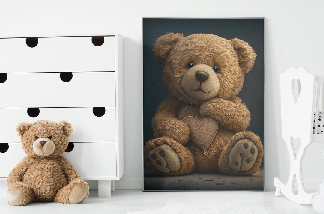 Teddy Bear Nursery Wall Art Digital Print, Teddy Bear, Teddy Bear Print ...