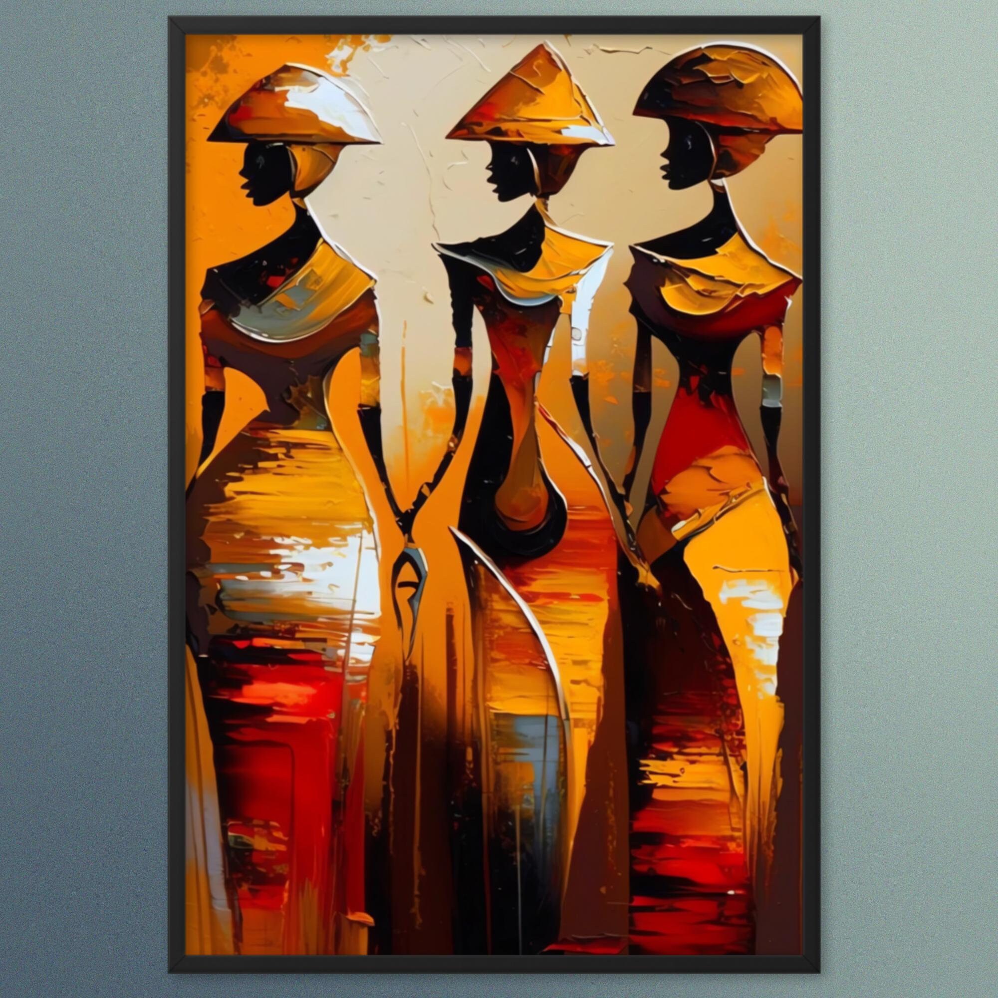 African Abstract Art Framed Poster African Wall Art African - Etsy