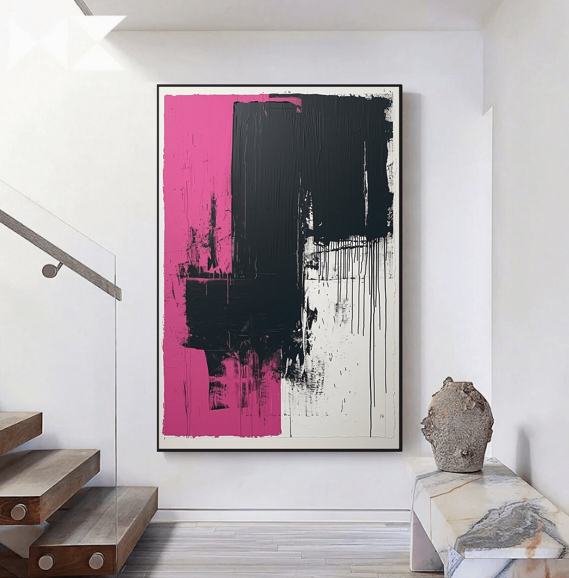 Pink Abstract Wall Art Print: Modern Home Decor (digital Download) - Etsy