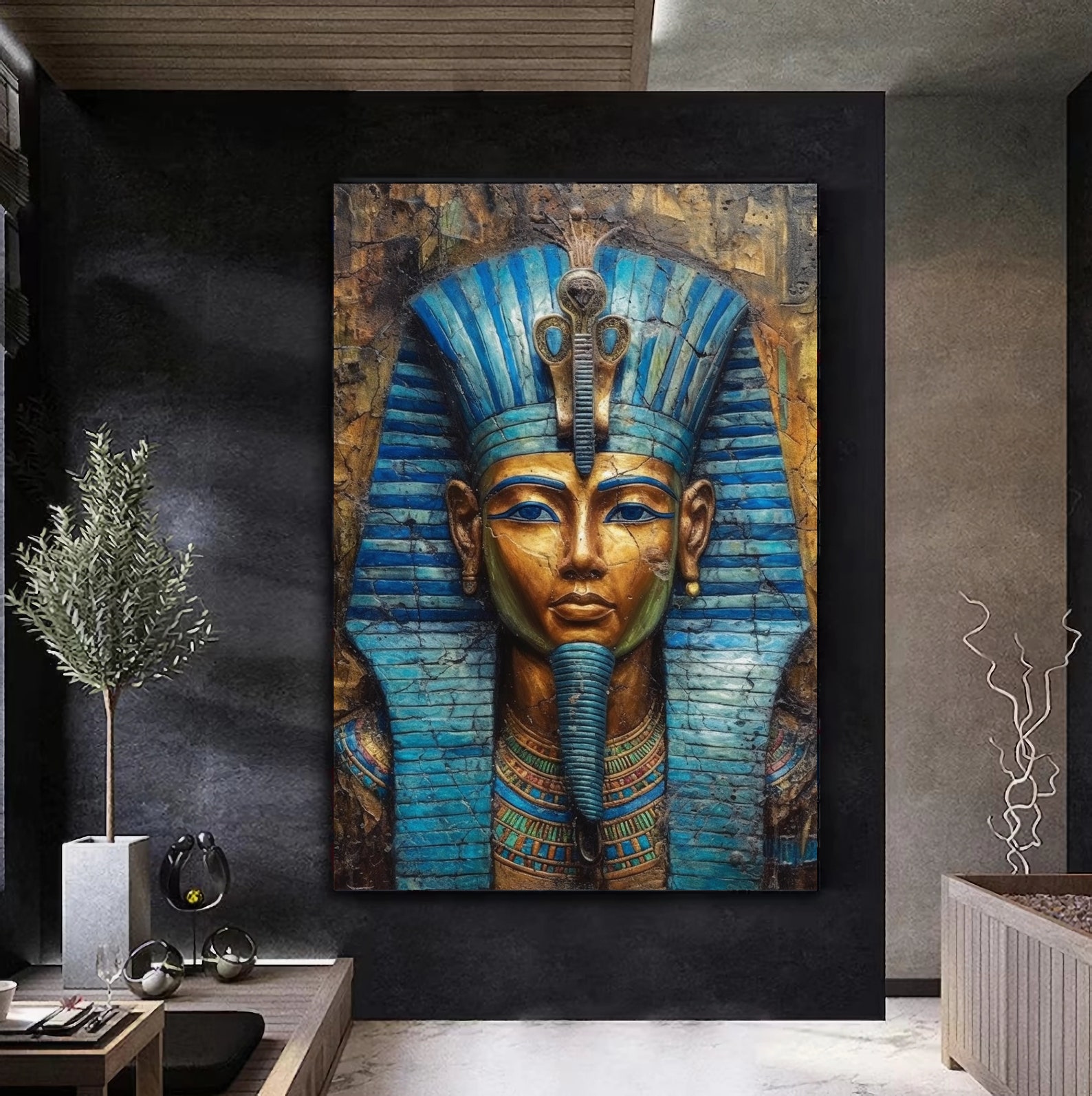 Tutankhamun Abstract Framed Poster Tutankhamun Pharaoh - Etsy