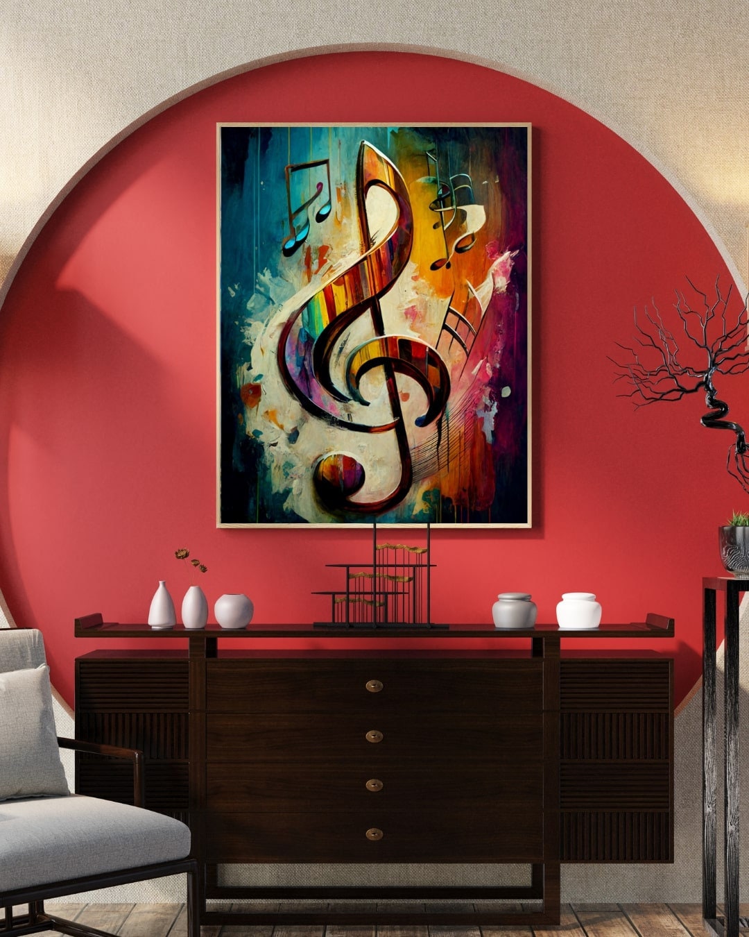 Music Note Abstract Digital Print Music Note Wall (Download Now) - Etsy