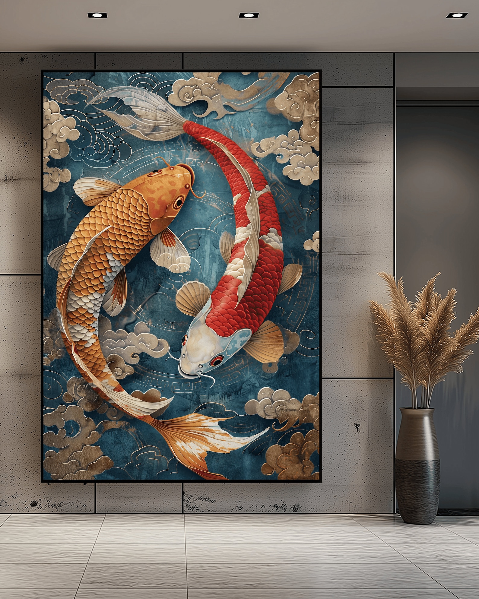 Japanese Koi Fish Art Print: Elegant Wall Decor (digital Download) - Etsy