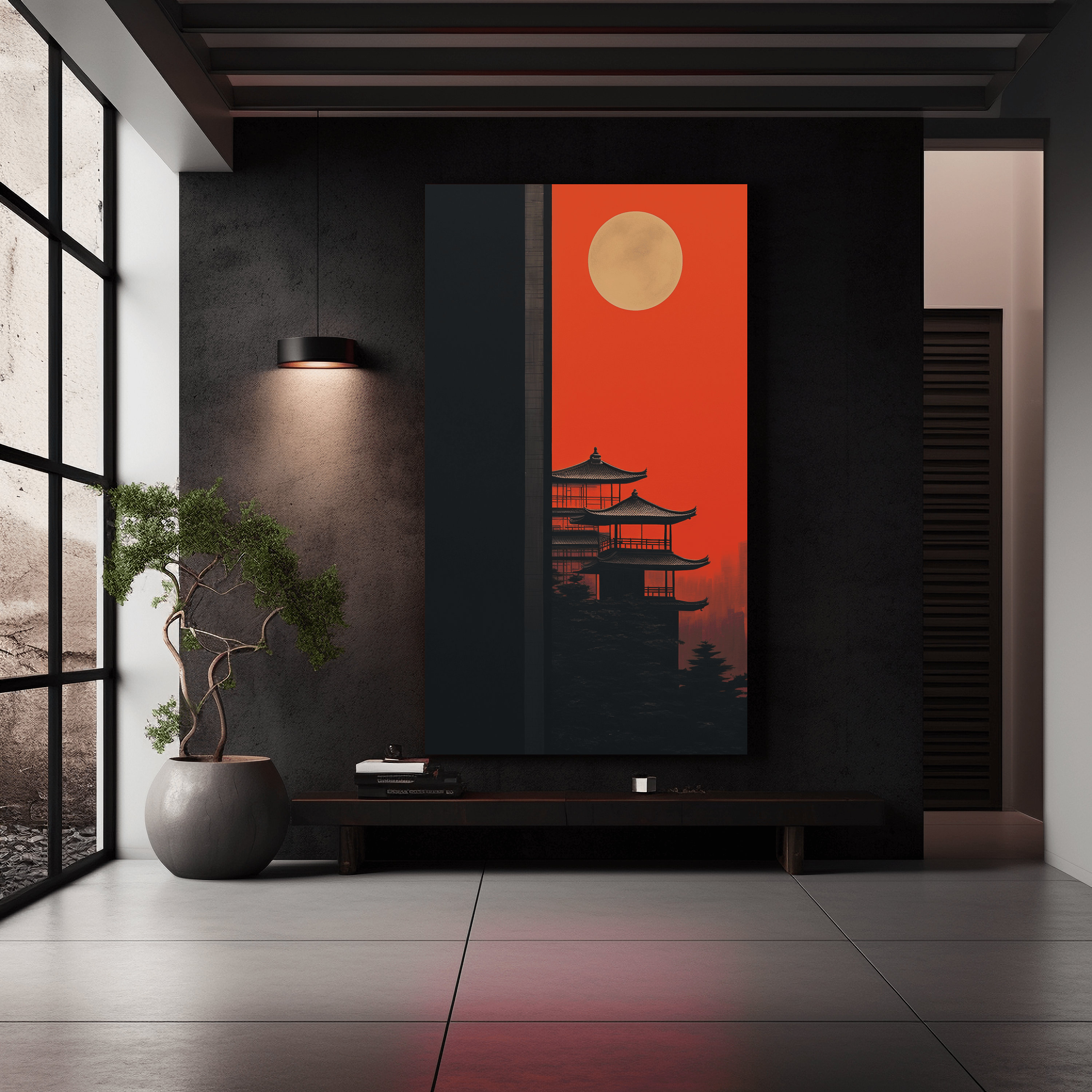 Japanese Minimalist Landscape, Japanese Wall Art, Minimalist Wall Art ...