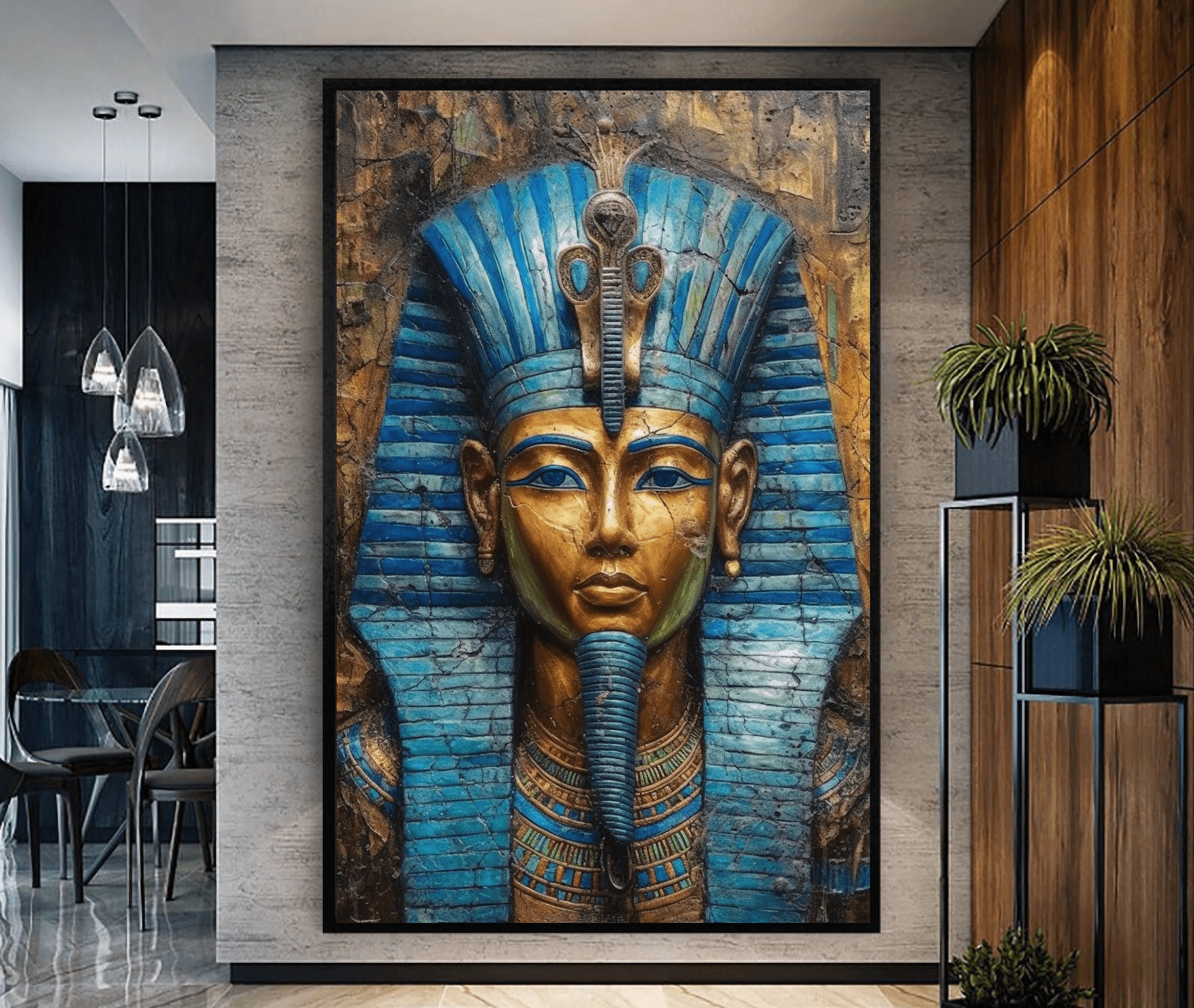 Tutankhamun Abstract Framed Poster Tutankhamun Pharaoh - Etsy