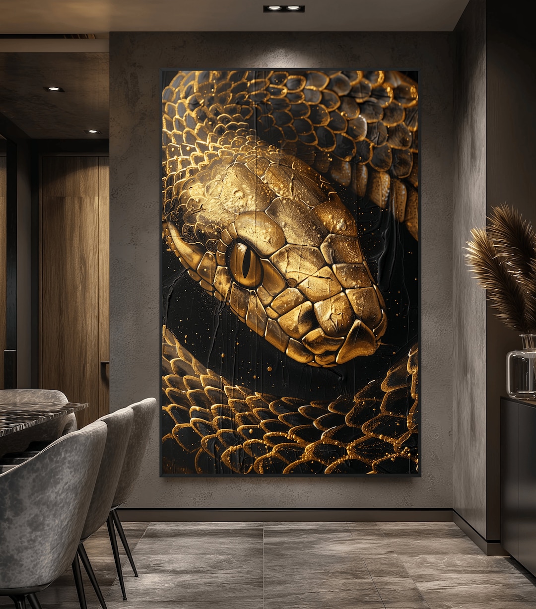 Snake Abstract Art Digital Print, Snake, Snake Wall Art, Snake Art ...