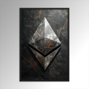 Ethereum Abstract Art Framed Poster, Ethereum, Eth, Ethereum Wall Art ...
