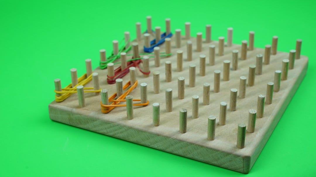 Kids Imagination Board Geoboard Colorful Rubberboard Rubbergame Great ...