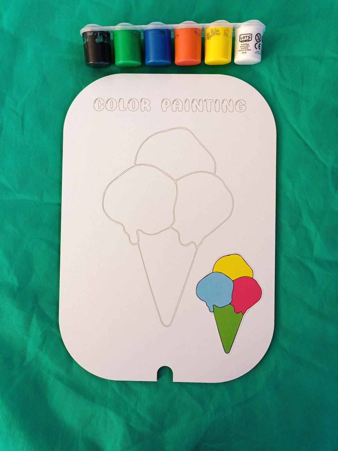 FLISAT Colored Ice Creams Insert Only Wooden Insert Ikea-sensory Bin ...