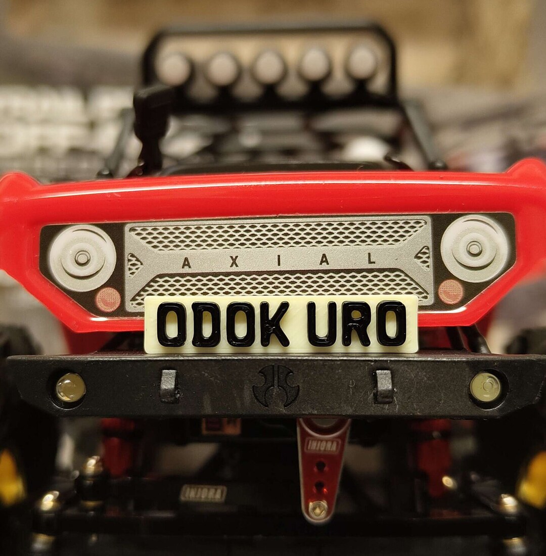 3D License Plate / Number Plate for 1/10 1/24 RC Cars and Rock Crawlers ...