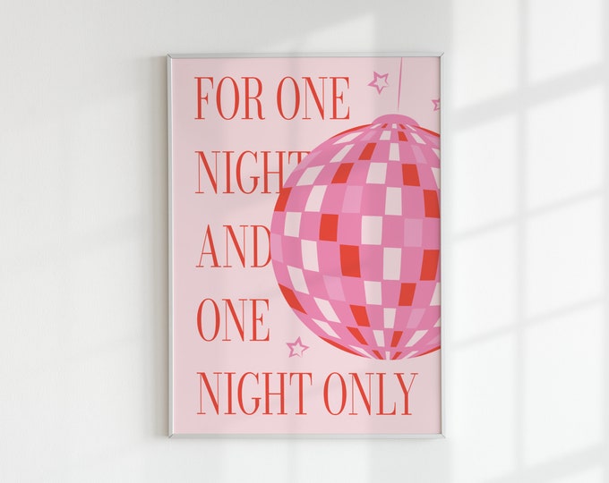 For One Night and One Night Only Poster, Mamma Mia Poster, Mamma Mia ...