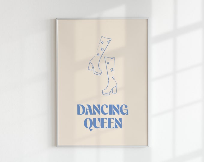 Dancing Queen Art Print, Dancing Queen Poster, Mamma Mia Wall Art ...