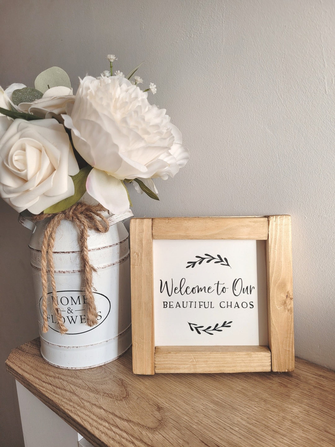Rustic Welcome to Our Beautiful Chaos Sign - Etsy
