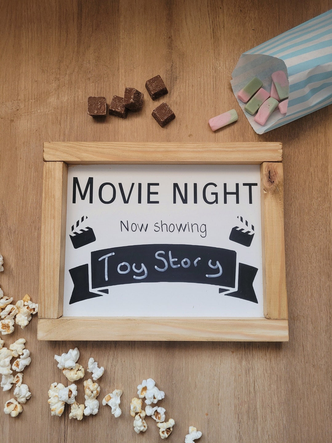Rustic Movie Night Sign - Etsy