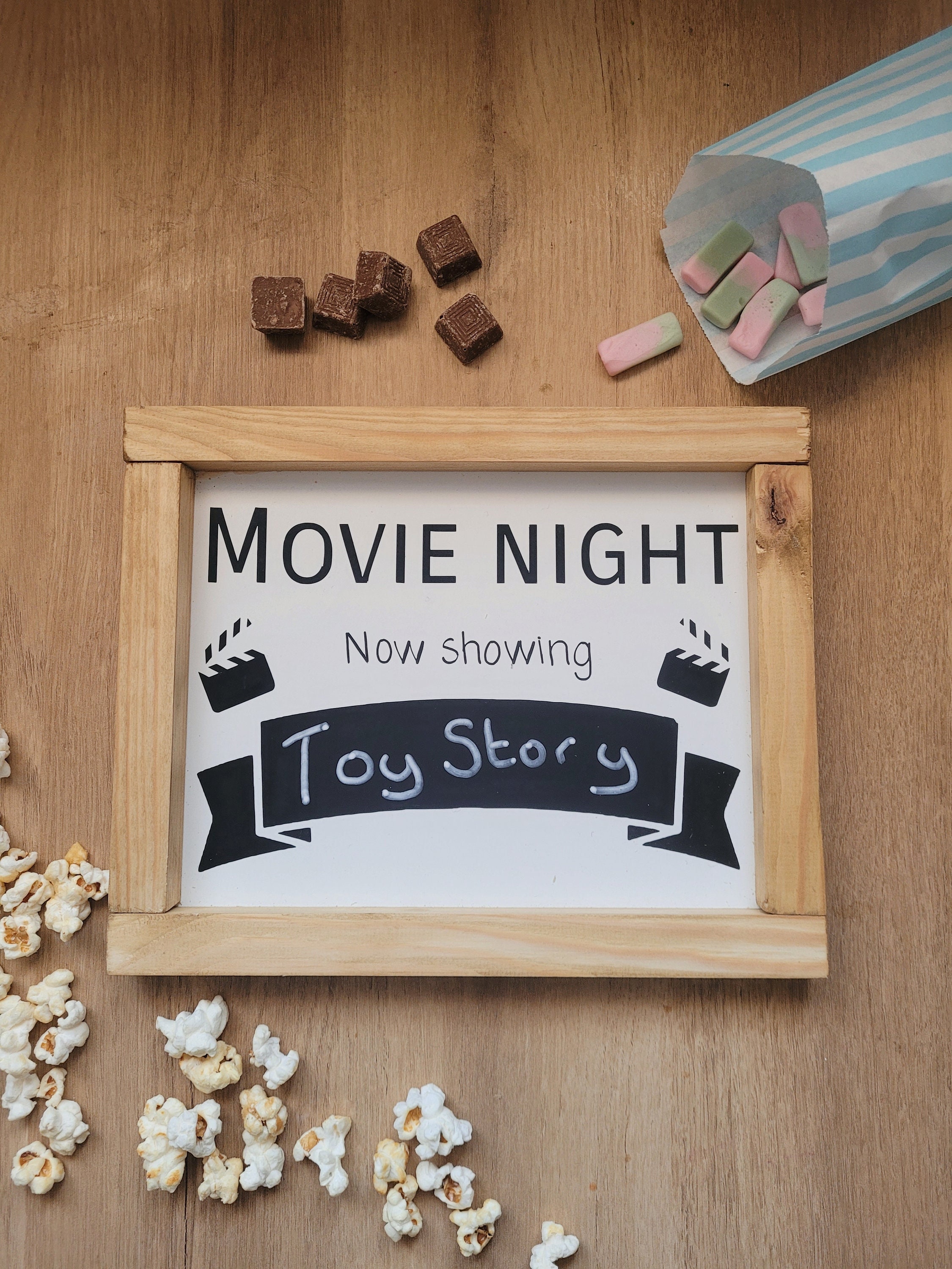 Rustic Movie Night Sign - Etsy
