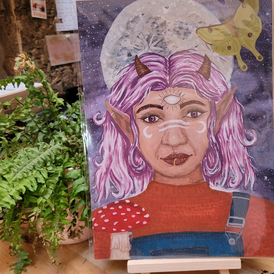 Luna - A4 Art Print - Fae Art, Magical Creatures, Visionary Art ...