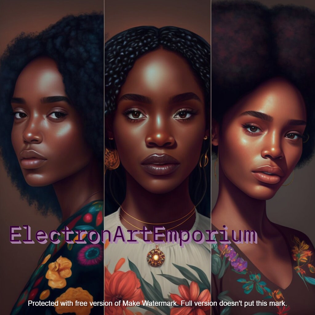 Majestic Melanin - Ultra Realistic , Digital Print, Artwork - Etsy
