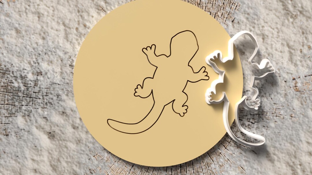 Lizard, Gecko, and Salamander Cookie Cutter | Tropical Reptile Cookie ...