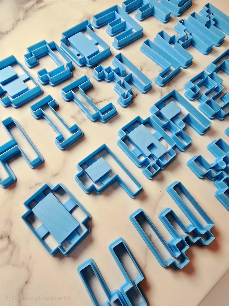 Pixel FONT Cookie Cutters - RPG Menu Text, Fondant Letters, Cake ...