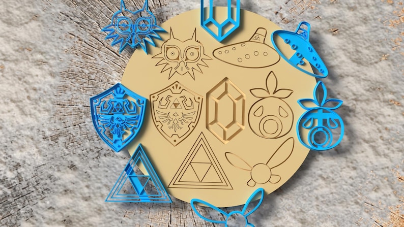 Legend of Zelda Cookie Cutters - Navi, Rupee, Majoras, Deku, Ocarina ...