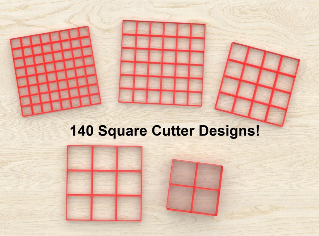Multi-grid Square Cookie Cutter, Grid Cutter for Polymer Clay and ...