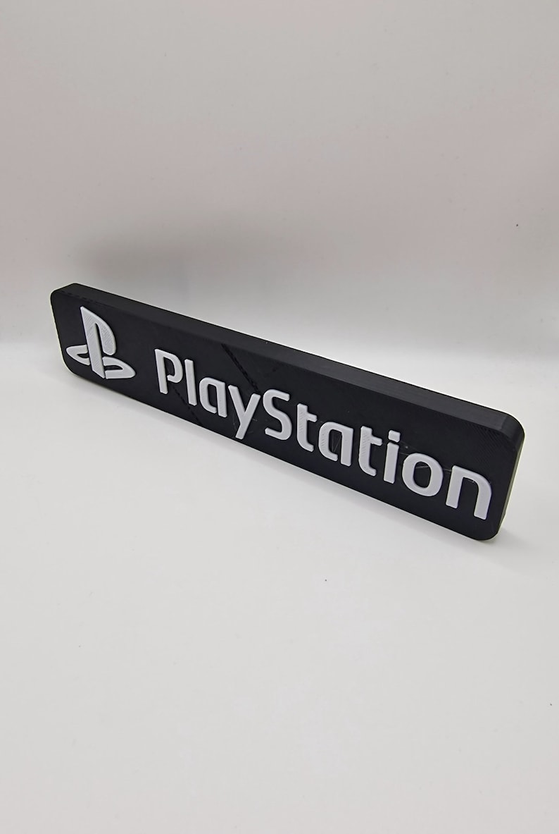 Playstation Logo Video Game 19cm (3D Printed, , Games Room, Shelf, Wall ...