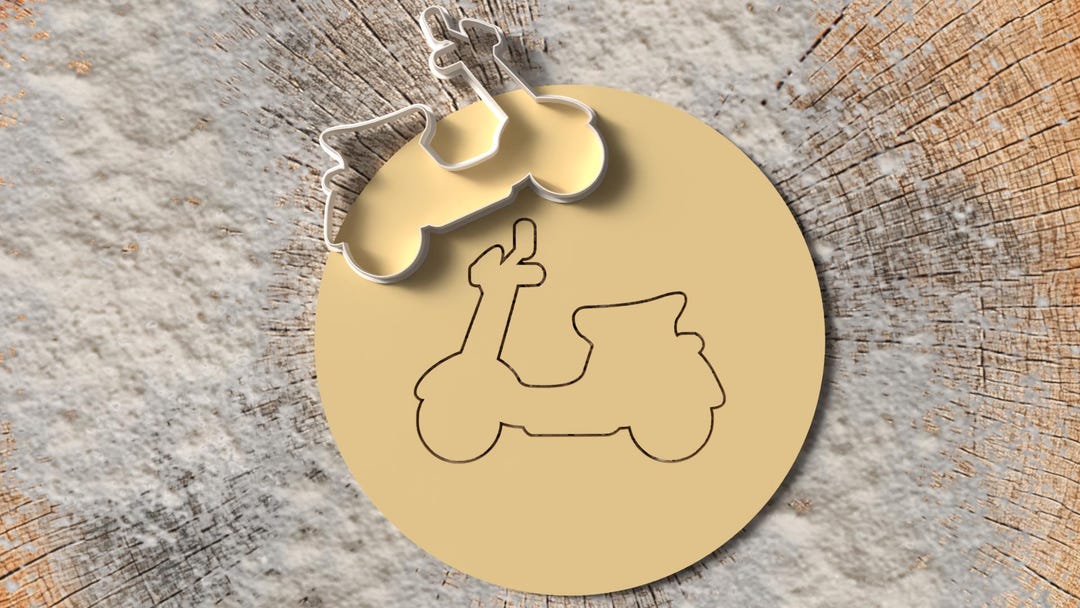 Vespa Scooter Cookie Cutter | Italy Travel Cake Decoration | Vintage ...