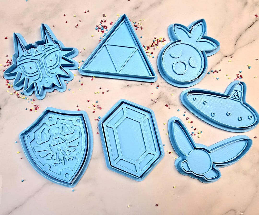 Legend of Zelda Cookie Cutter (set/symbol) - Hylian & Triforce Cutter ...