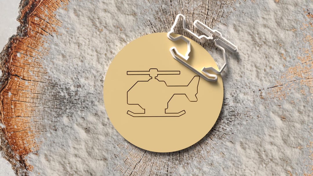 Helicopter Airplane Cookie Cutter | Military Aviation Theme Biscuit ...