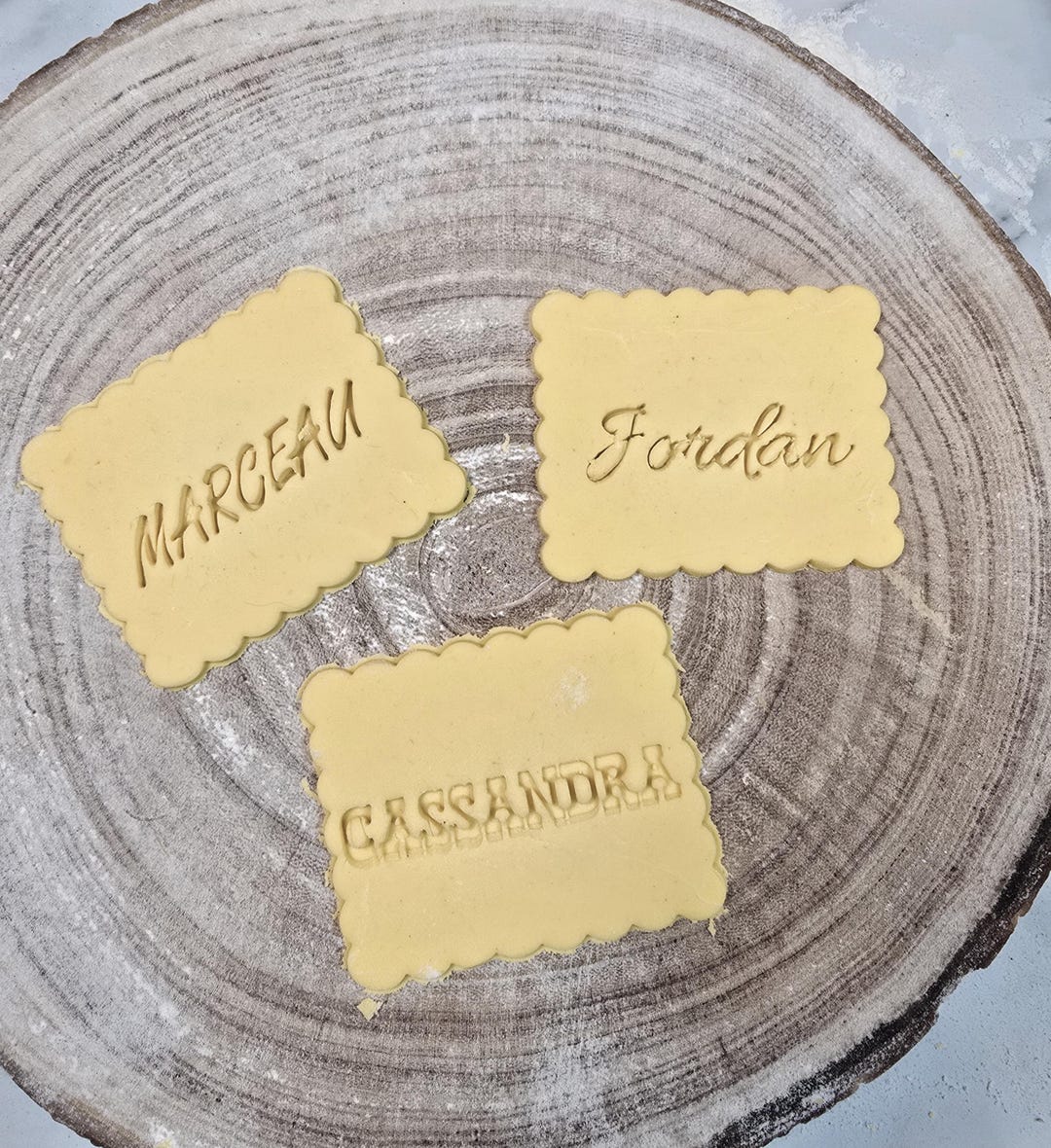 Customizable Name & Message Cookie Cutter - 1 Line of Text - Wedding ...
