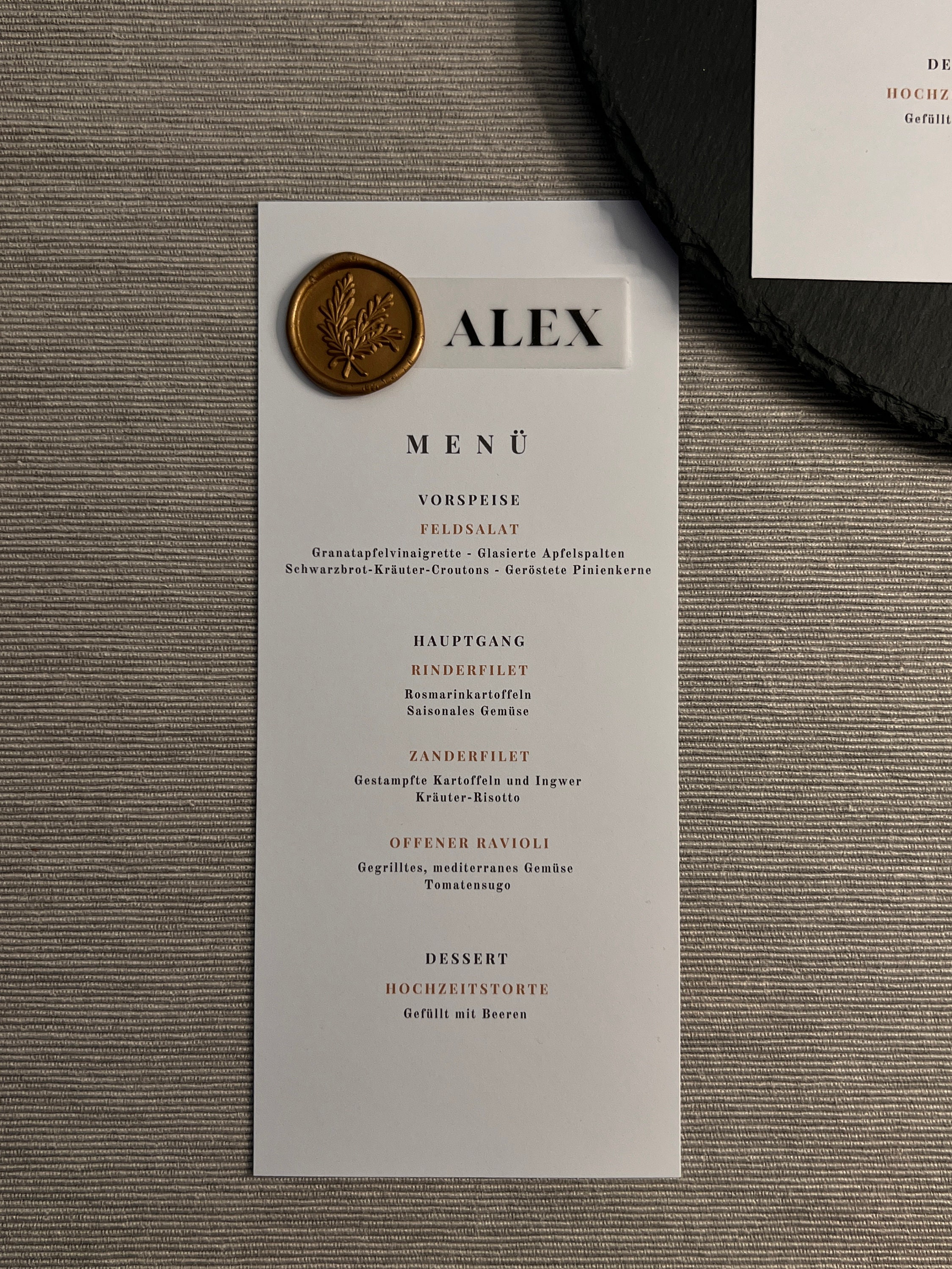Luxury Menu Cards Wedding Menu Food Dinner Dessert Main Course ...