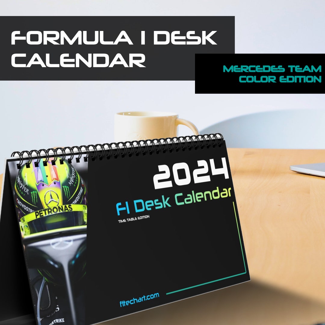 Mercedes AMG Desk F1 Calendar Formula One 2024 Schedule Netflix Drive ...