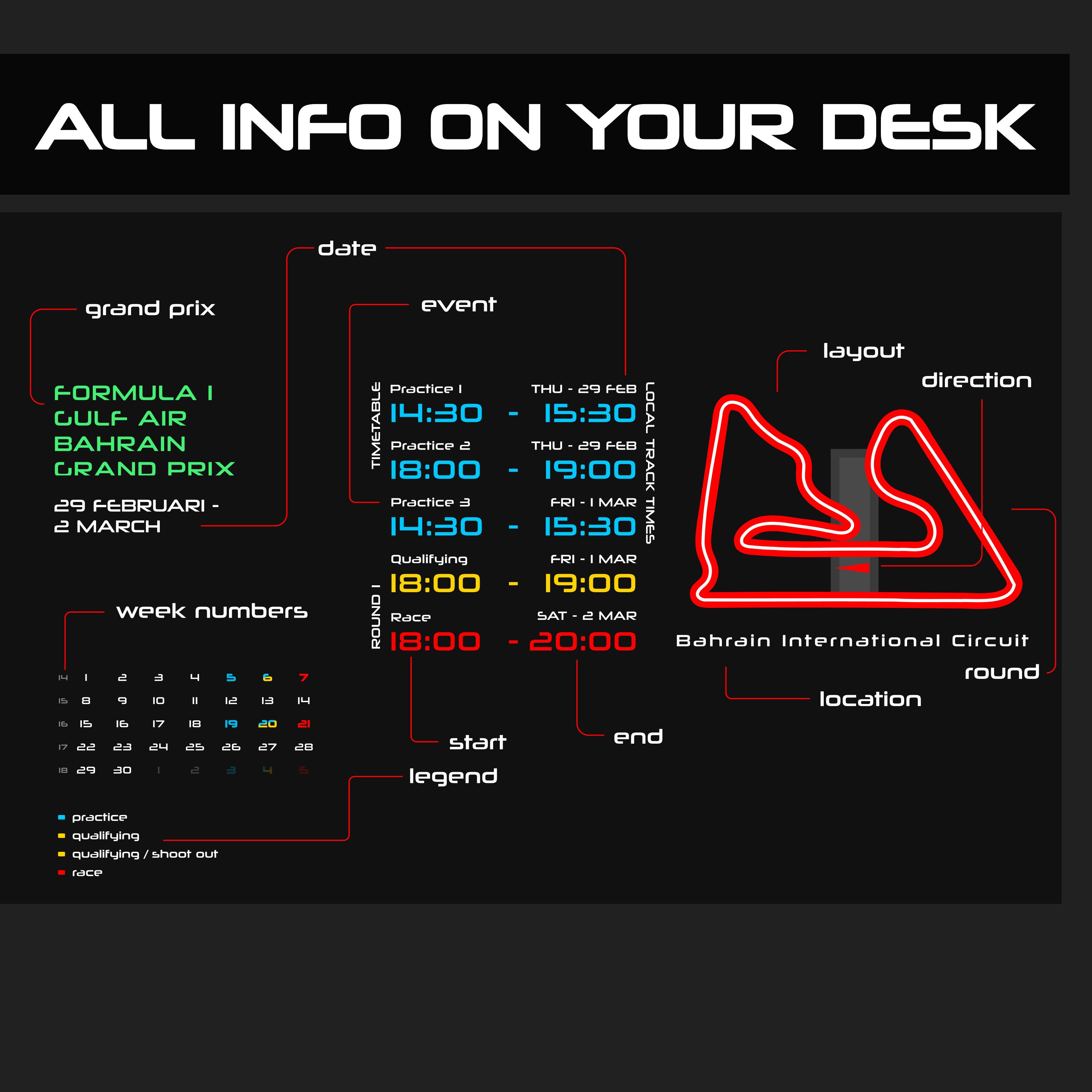Red Bull Racing Team Color Edition WITH TIME TABLES F1 Desk Calendar ...