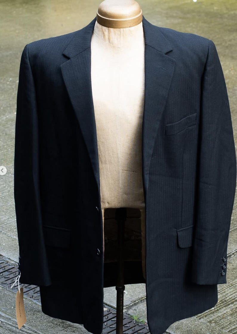 Rare Late 1940s German Mens Suit – Herringbone Wool, Deco Details ...