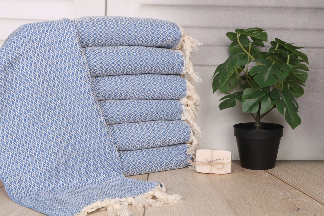 Custom Hand Towel, 20x40 Petrol Blue Cotton Tea Towel, Personalized ...