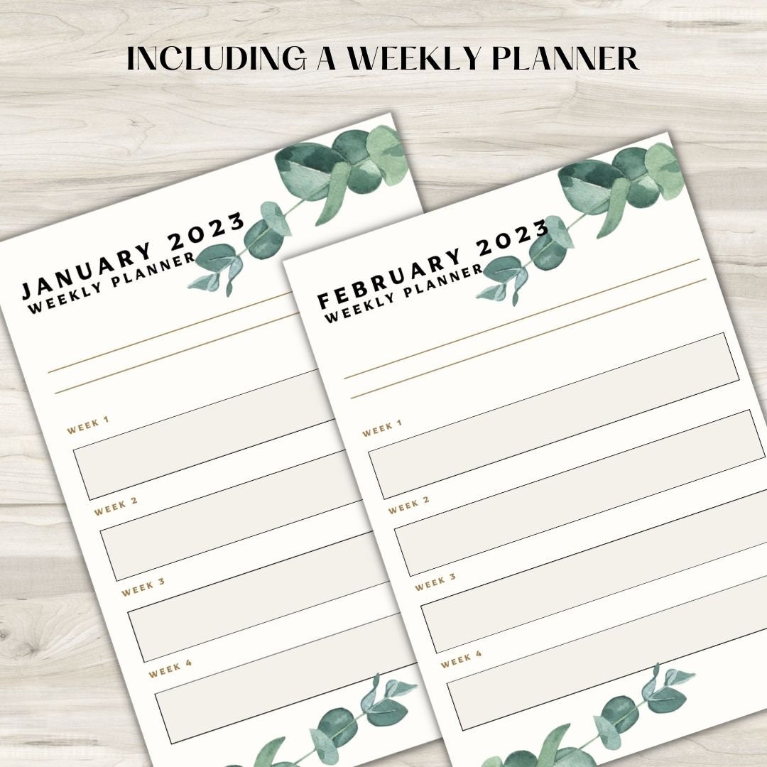 Editable & Printable 2023 Digital Planner - Etsy