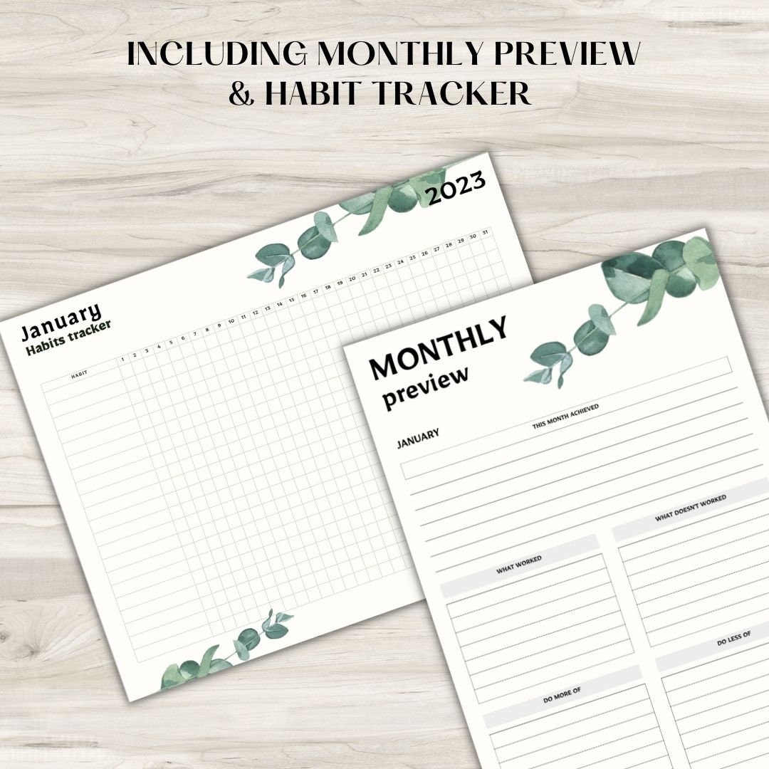 Editable & Printable 2023 Digital Planner - Etsy