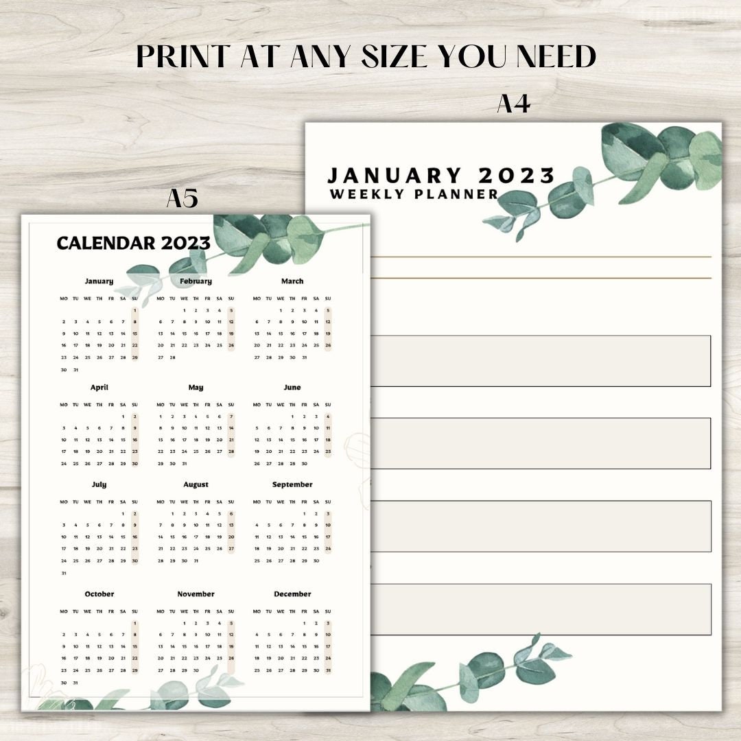 Editable & Printable 2023 Digital Planner - Etsy