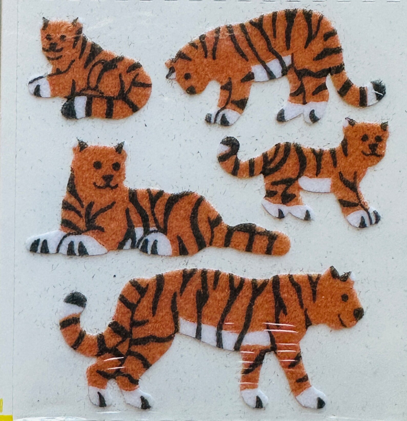 Vintage Sandylion Sticker Packs: Fuzzy Tigers, Rainbow Paw Prints, Farm ...