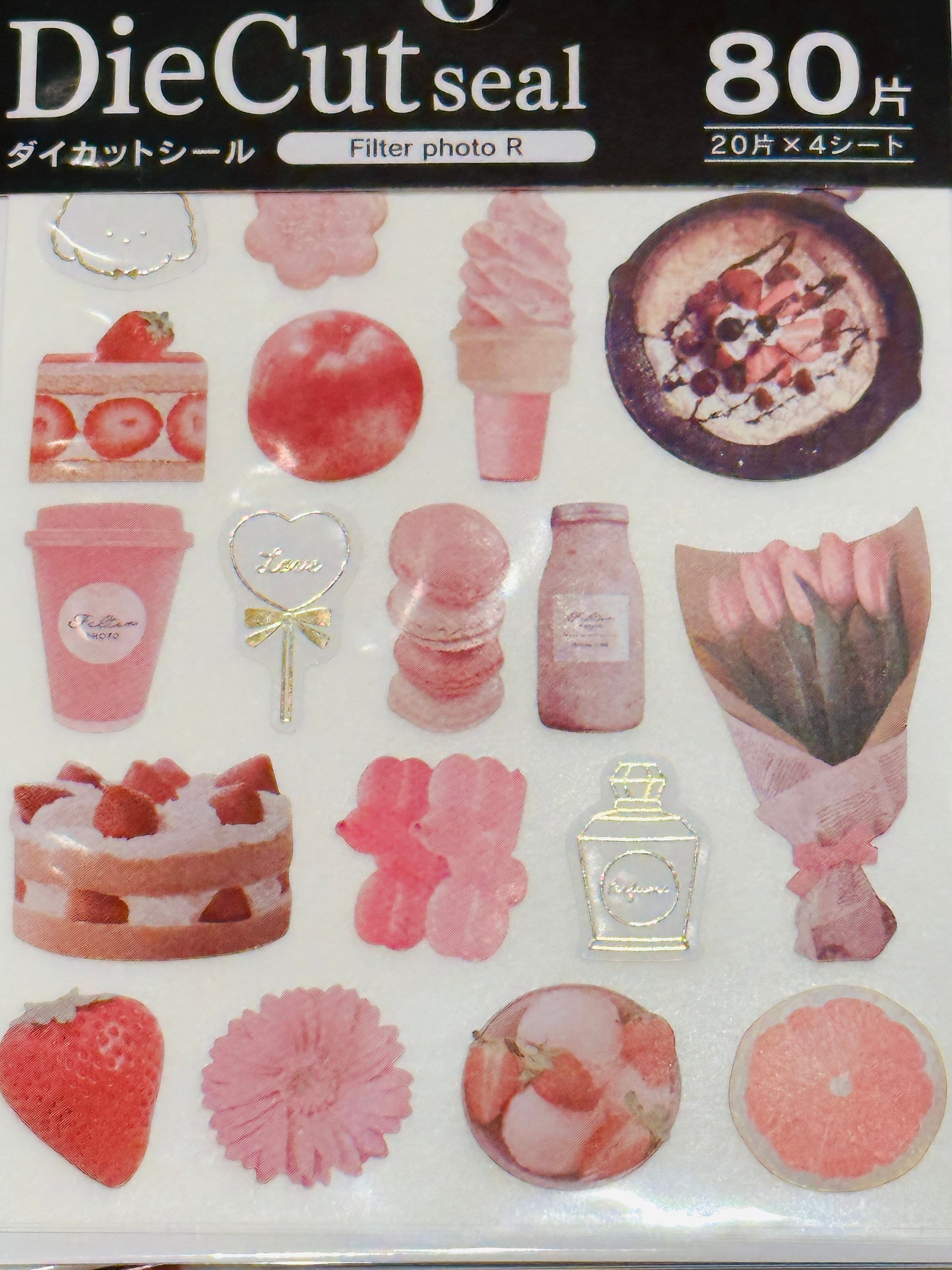 Pink Aesthetic Japanese Desserts Stickers Cakes Crepes Lattes Chocolate ...