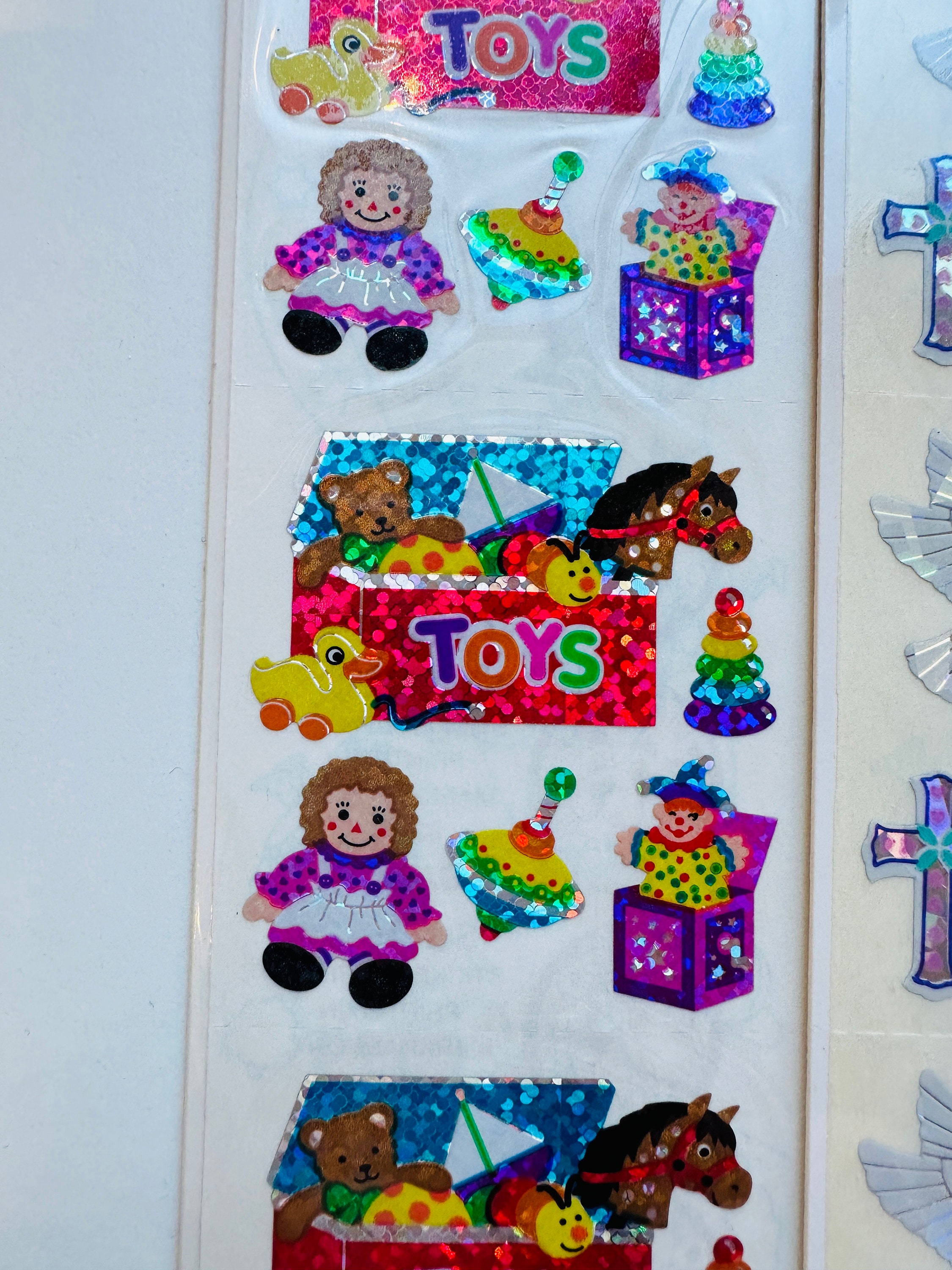 Sandylion Sticker Packs Vintage Toy Box and Dolls, Fuzzy Daffodils ...